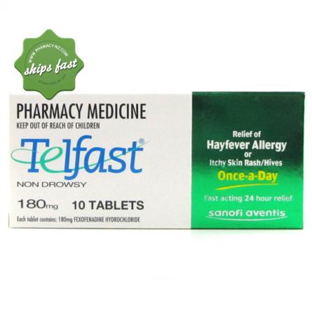Buy telfast 180mg tablets 10 Ships fast from Pharmacy NZ